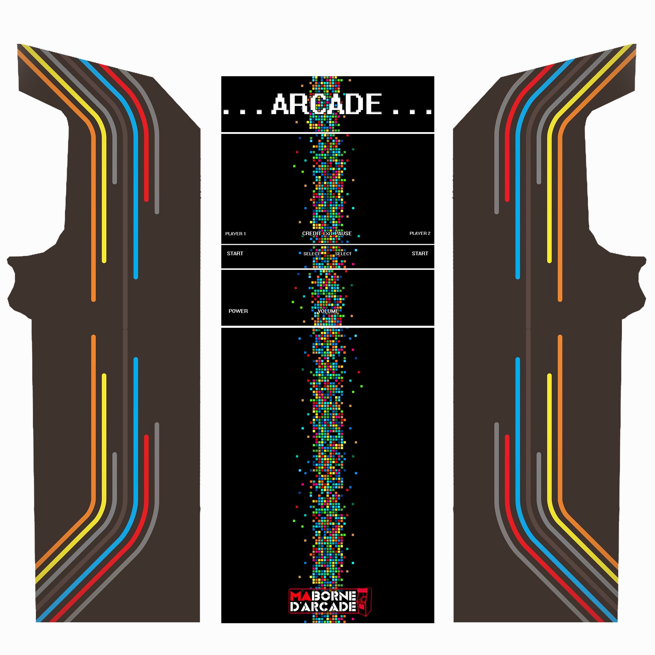 Borne d’Arcade MASTER Colorstripes - Ma Borne d'Arcade